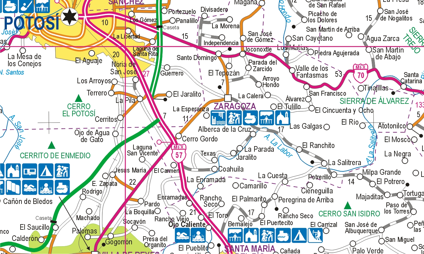 Mapa y Plano de San Luis Potosí – Mapas Independencia
